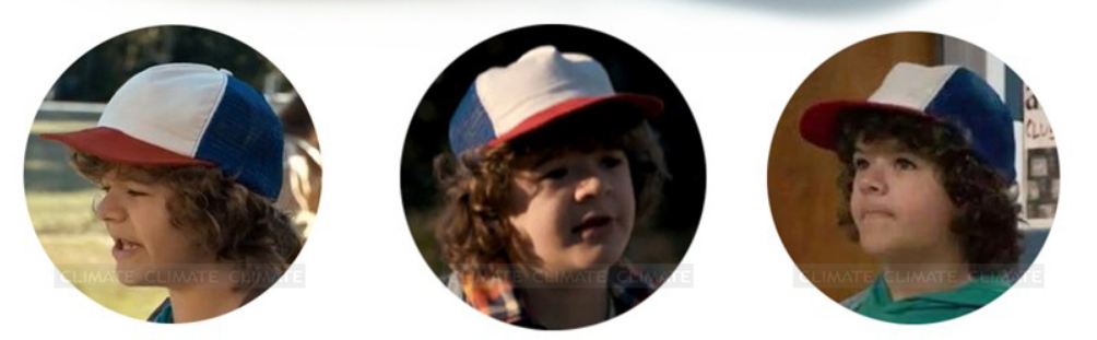 🧢 Gorra Stranger Things Vitage Gorra del Personaje Dustin de la serie Con malla Transpirable
